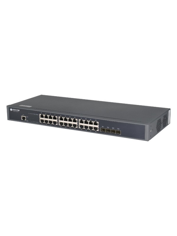 BDCOM 24 Port Yönetilebilir Network Switch S2900-24T4X-2AC